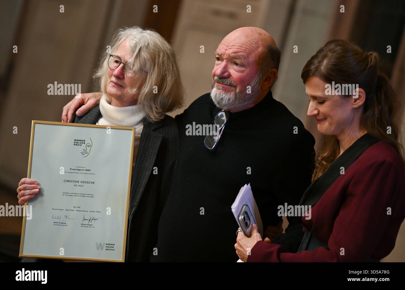 14 November 2025, Hesse, Frankfurt/Main: The parents of journalist ...