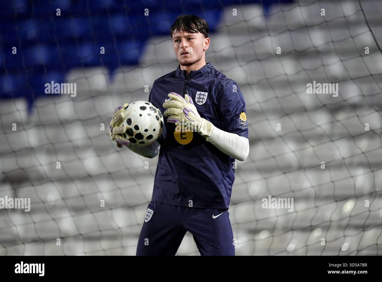 England goalkeeper Elyh Harrison warming up before the UEFA Euro U21 ...