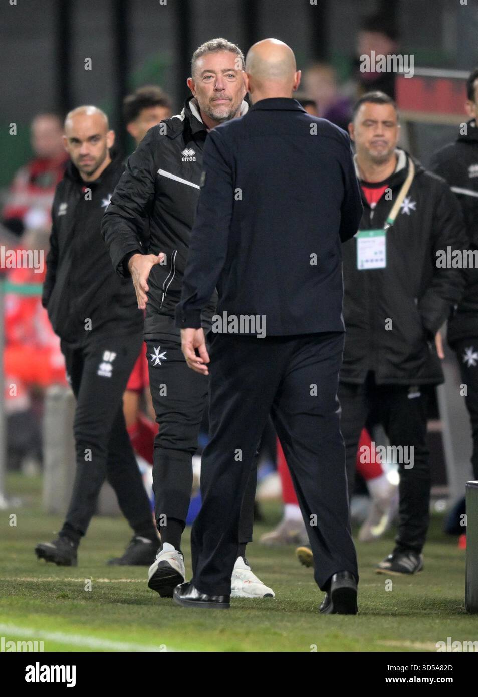 from left Trainer [coach] Davide Mazzotta (Malta), Trainer [coach ...