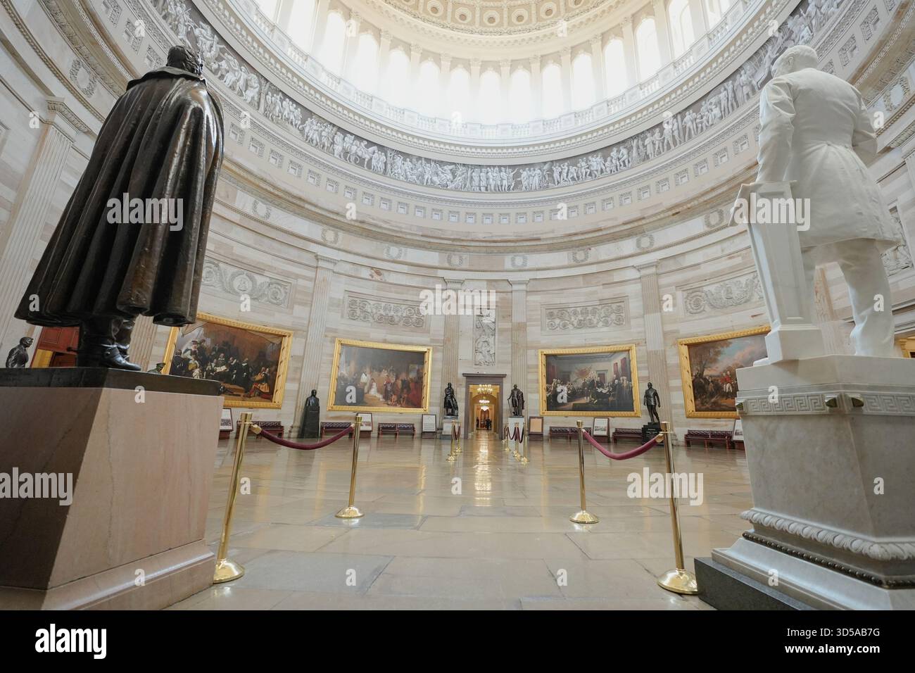 The Rotunda of U.S. Capitol is deserted Friday, Nov. 14, 2025, in ...