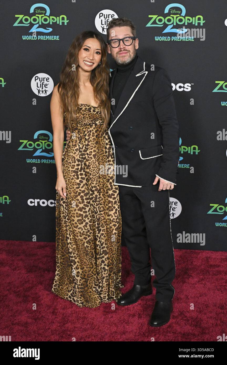 Brenda Song with partner Macaulay Culkin at the world premiere of the ...