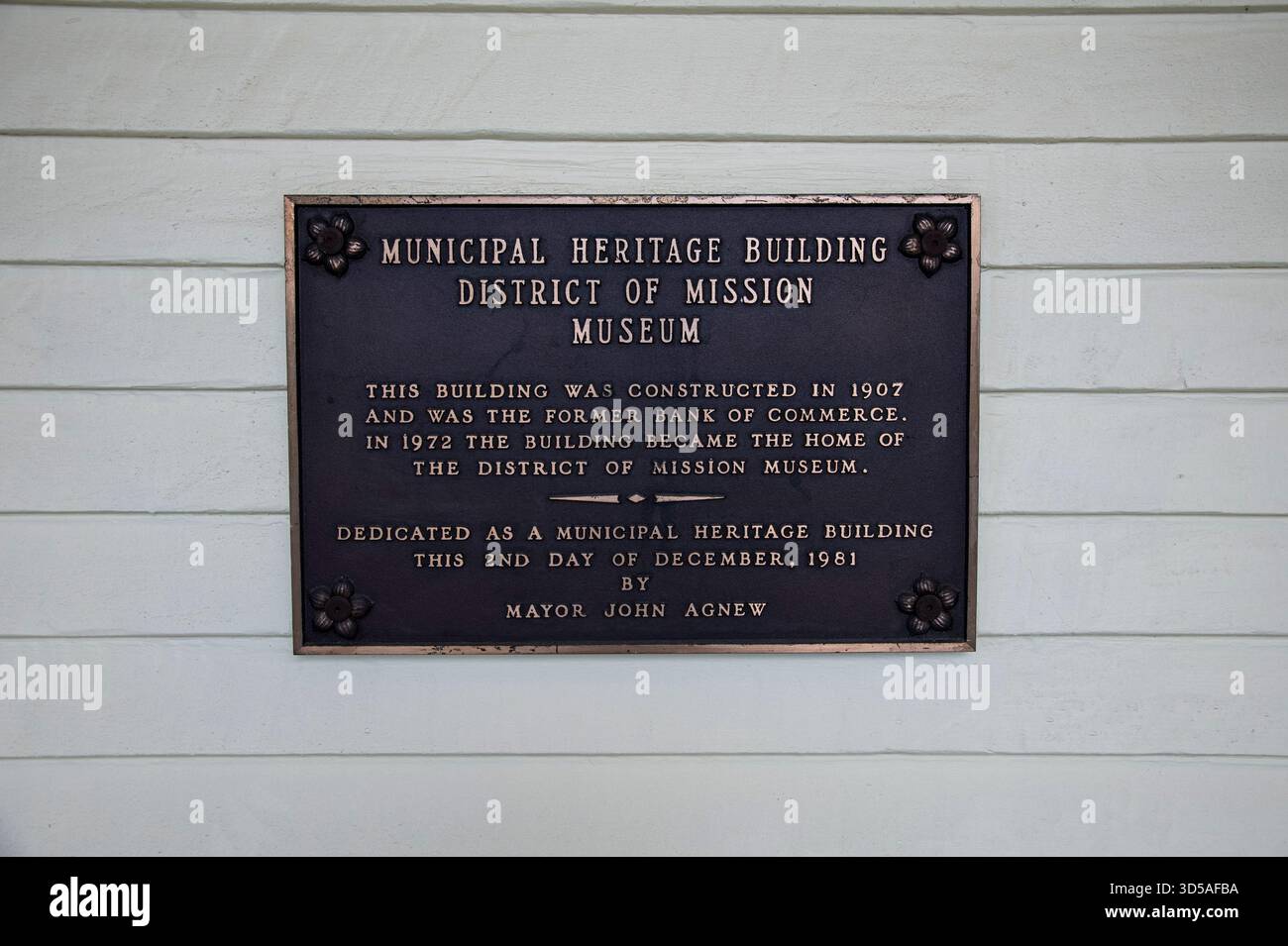 Municipal heritage building plaque at the Mission Museum on 2nd Avenue ...