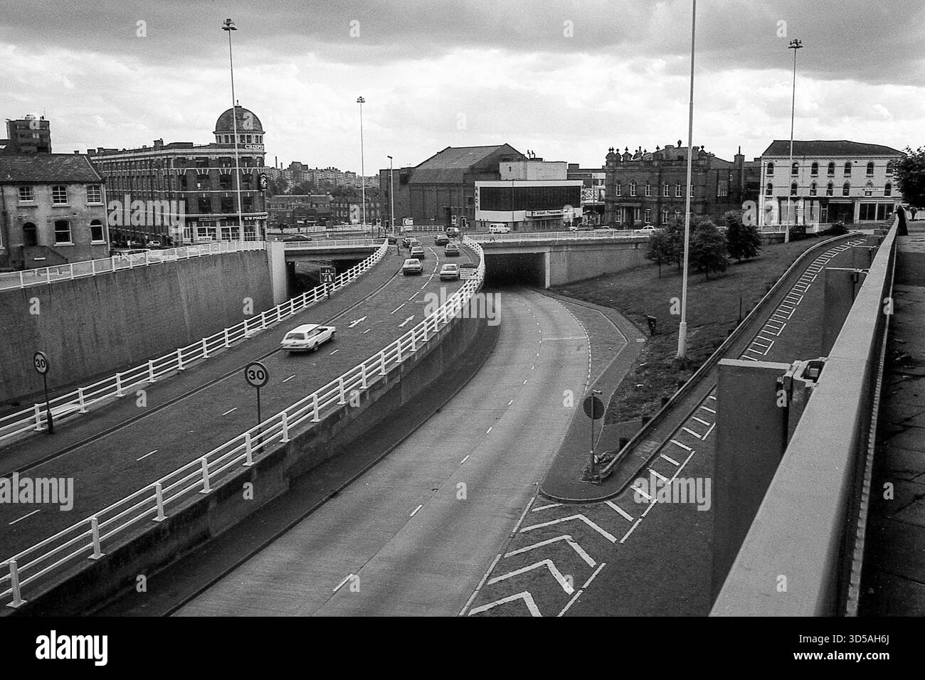 A58 Leeds inner ring road, late 1970's or early 1980's, UK, 1970s ...