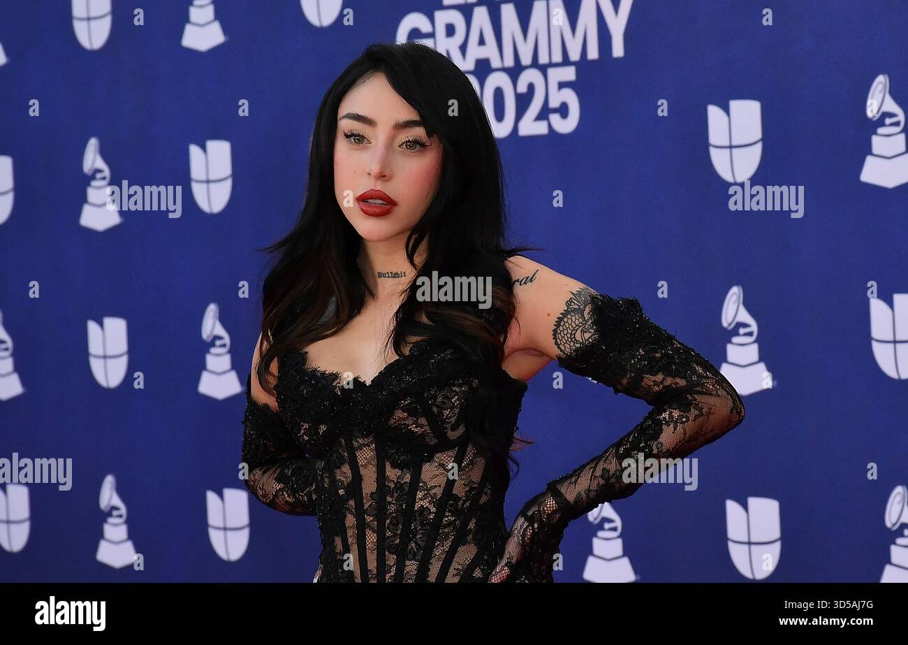 Nicki Nicole attends The 26th Annual Latin GRAMMY Awards at MGM Grand ...