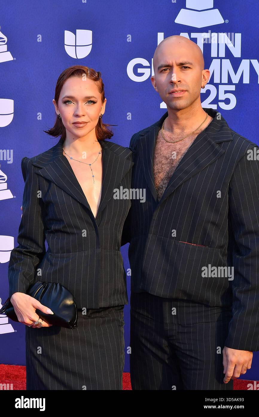 Armando López, Ivanna Zych attend The 26th Annual Latin GRAMMY Awards ...