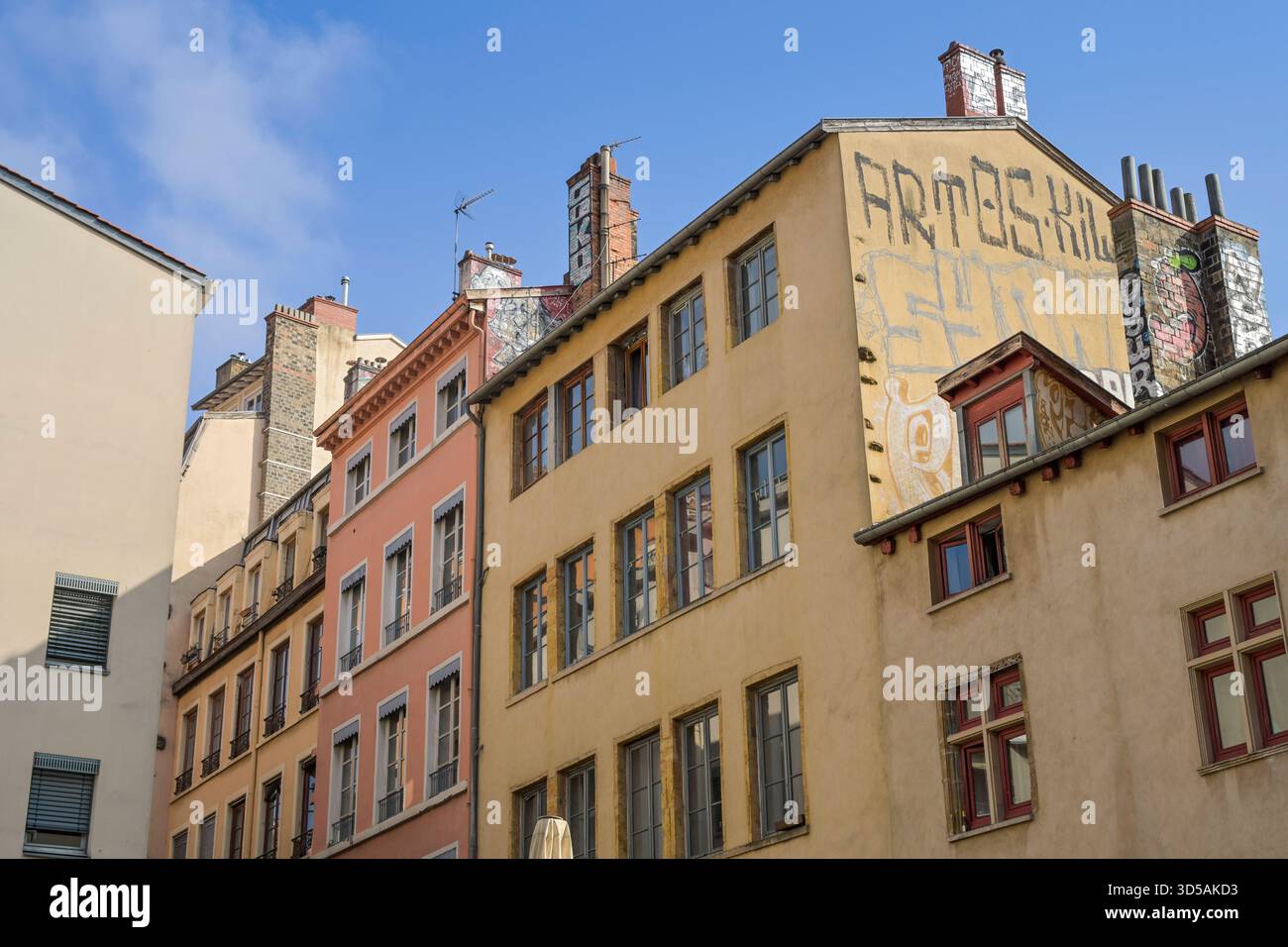 Altbau, Künstlerviertel La Croix-Rousse, Altstadt, Lyon, Frankreich ...