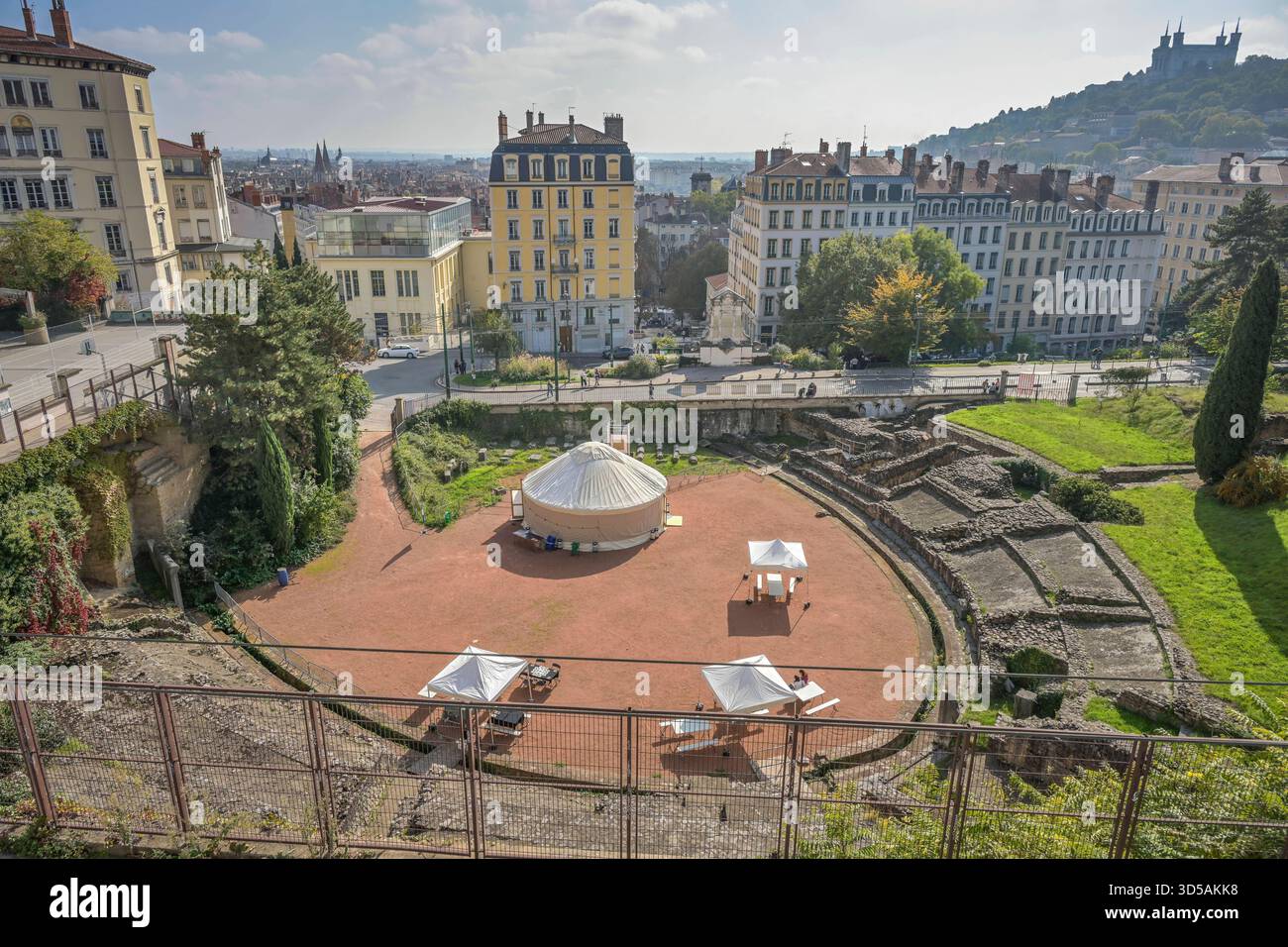 Amphitheatre des Trois Gaules, Viertel La Croix-Rousse, Altstadt, Lyon ...