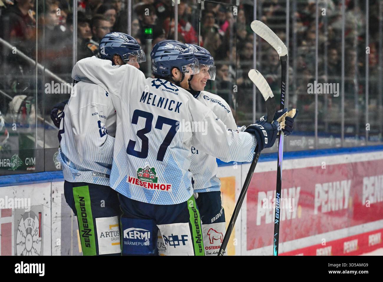 FC Augsburg, GERMANY - NOVEMBER 14: Fans celebrating after the goal to ...