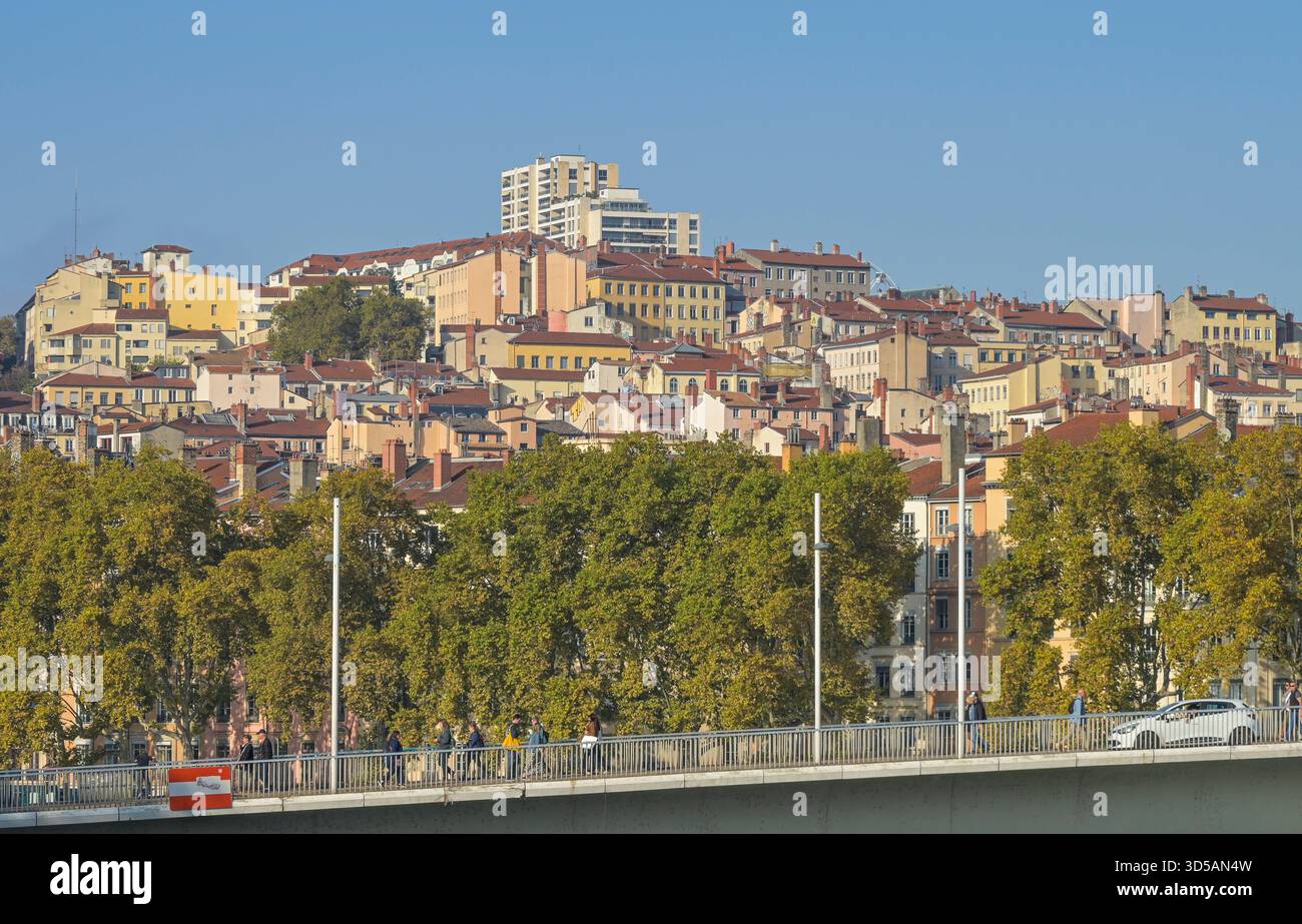 Hügel von La Croix-Rousse, Altstadt, Lyon, Frankreich *** Hill of La ...