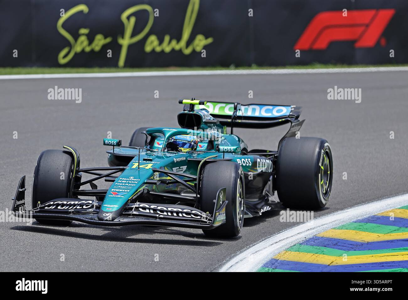 7th November 2925; Sao Paulo, Brazil Fernando Alonso (ESP) Aston Martin ...