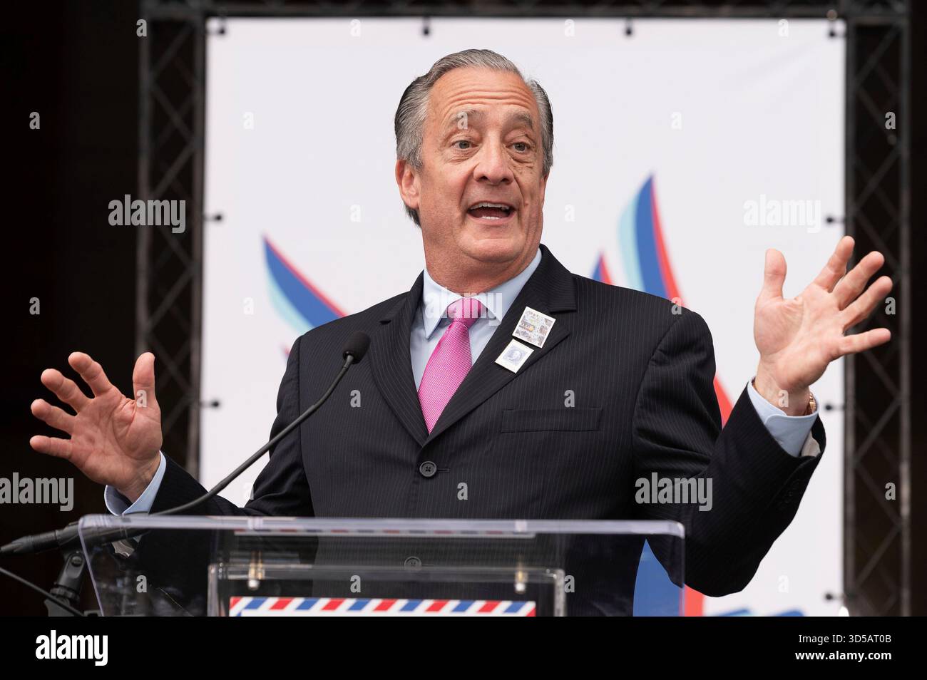 FILE - Postmaster General David Steiner speaks at an event marking the ...