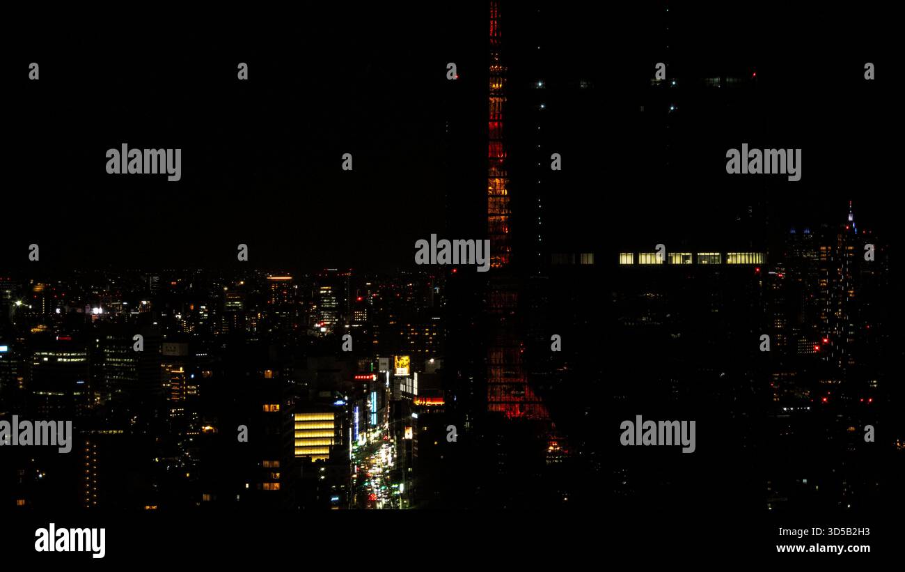 Panoramic aerial view of Tokyo captured from the Tokyo Skytree, ne of ...