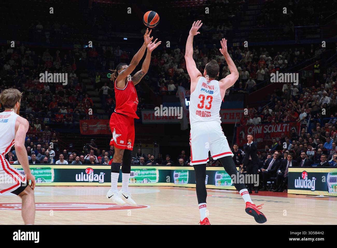 Devin Booker (EA7 Emporio Armani Olimpia Milano) during EA7 Emporio Armani Milano vs Olympiakos ...