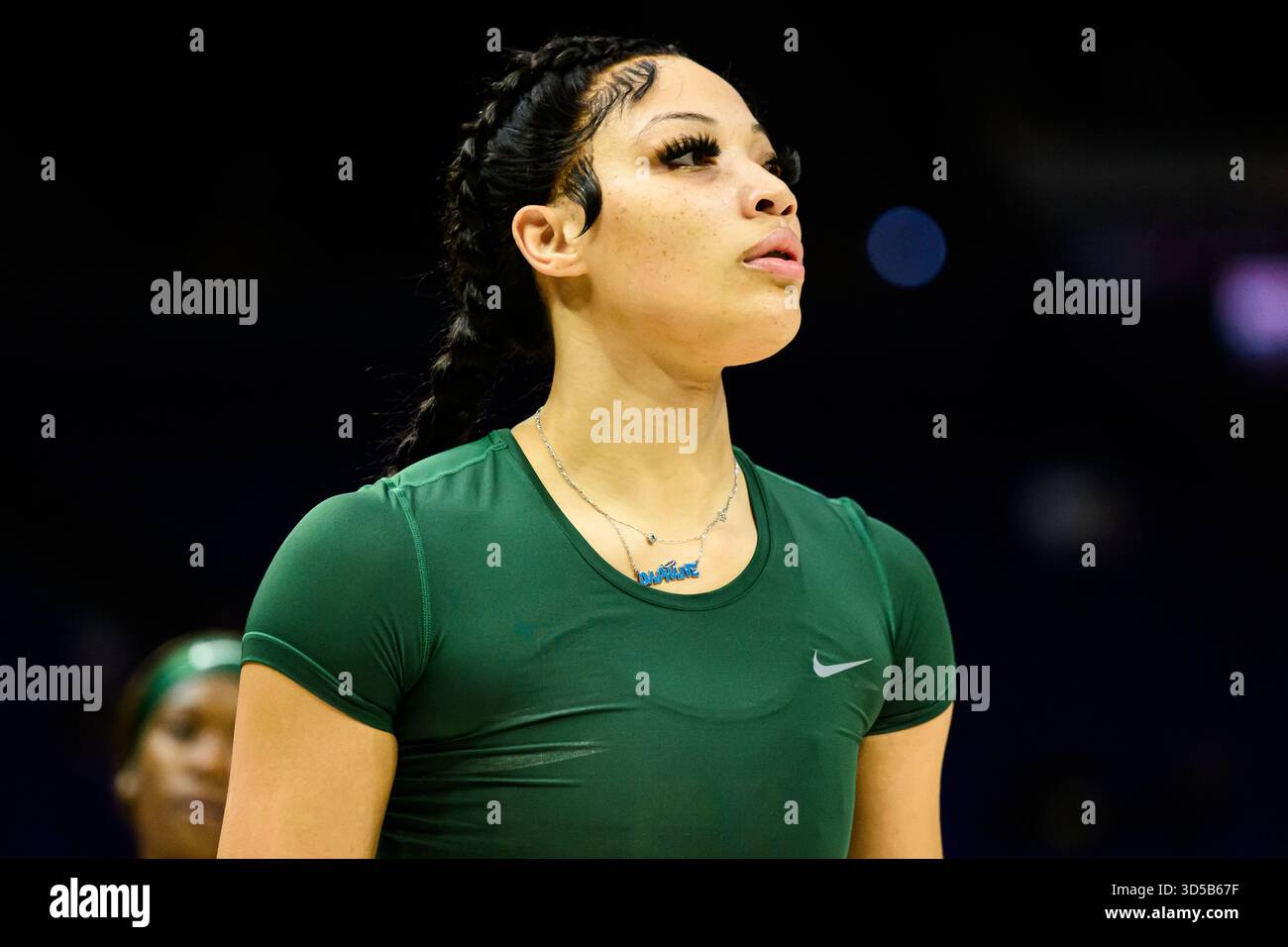 Charlotte center Daphane White (15) during pregame in a NCAA college ...