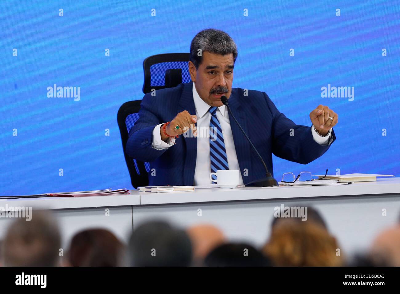 Venezuela's President Nicolas Maduro speaks at a conference on ...
