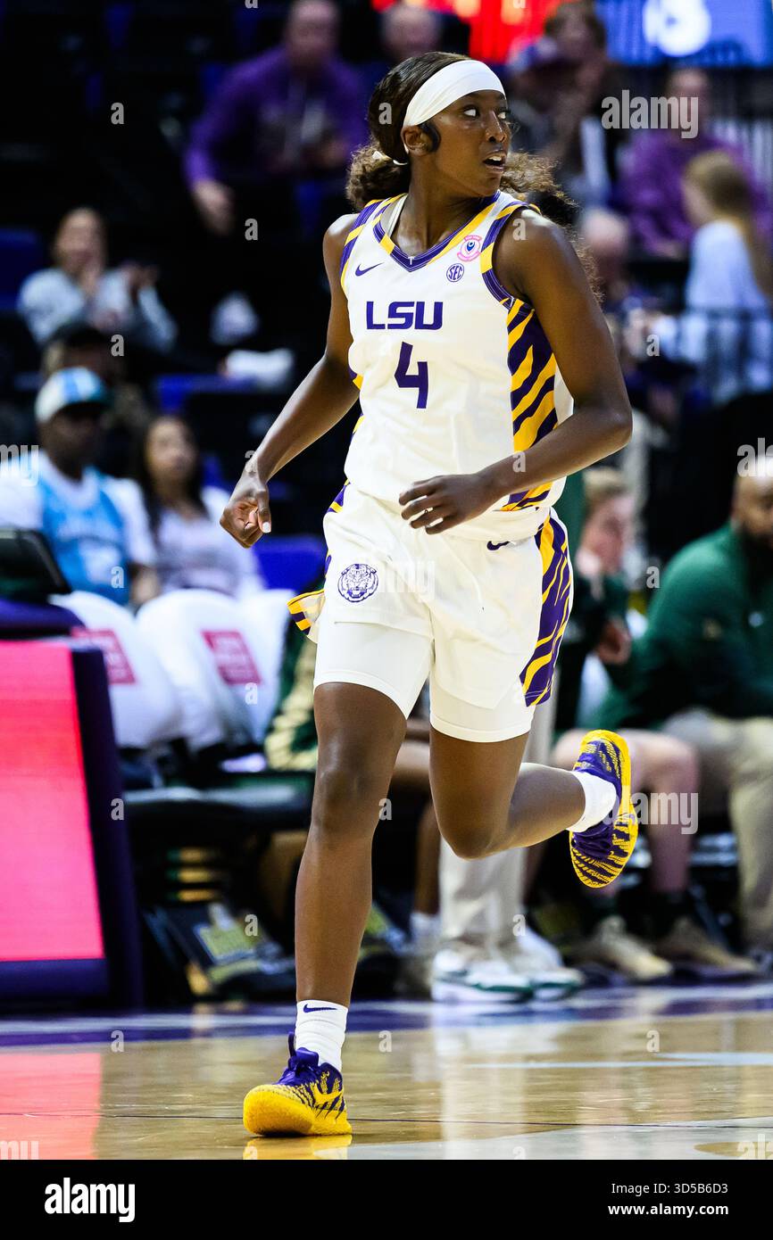 LSU guard Flau'Jae Johnson (4) in the first half of a NCAA college ...