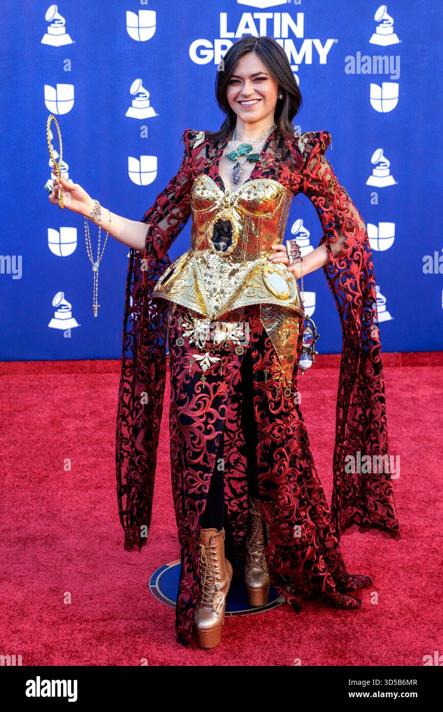 Ali Stone attends the Latin Grammy Awards at the MGM Grand Garden Arena ...