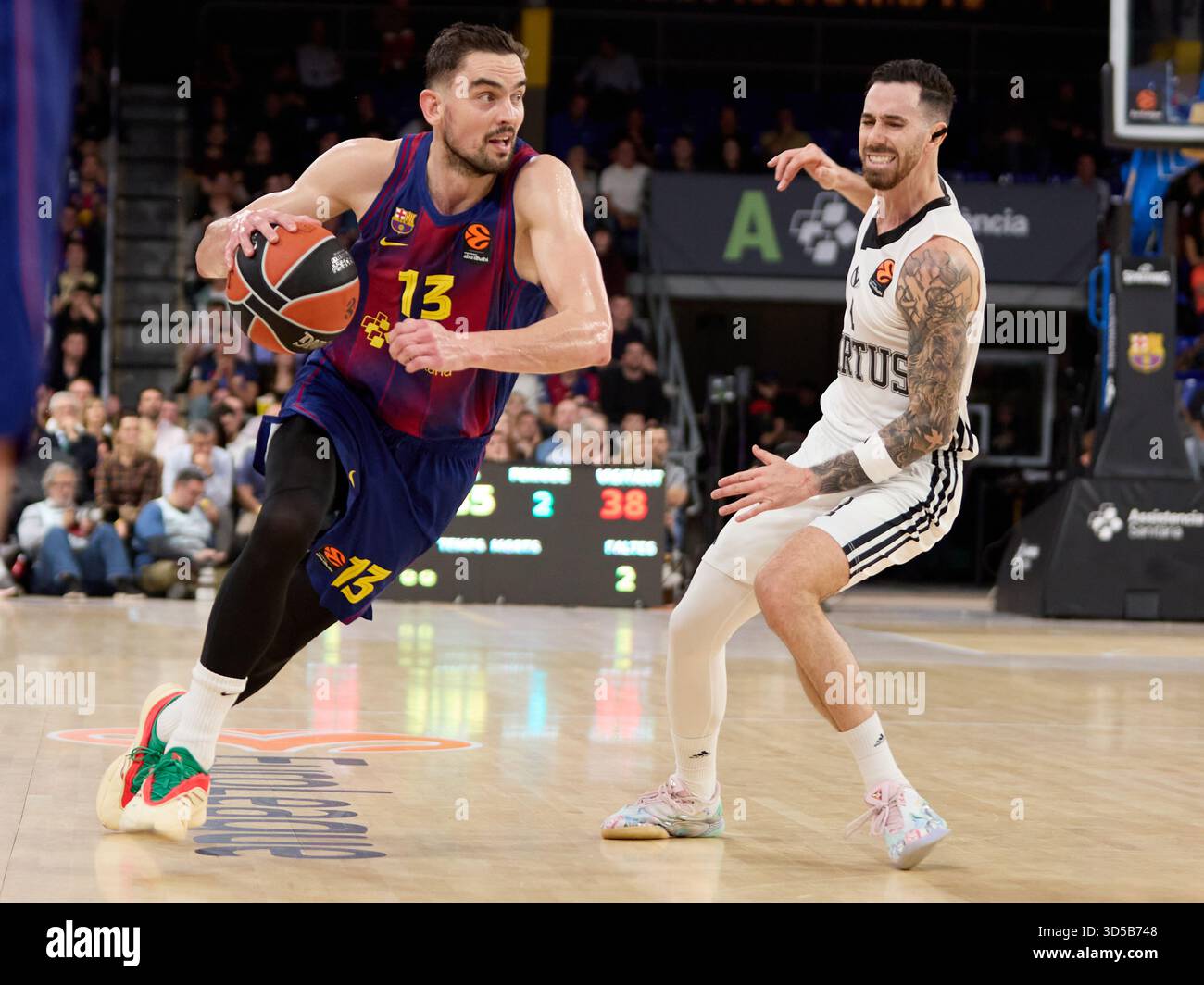 Tomas Satoransky of FC Barcelona in action during the EuroLeague ...