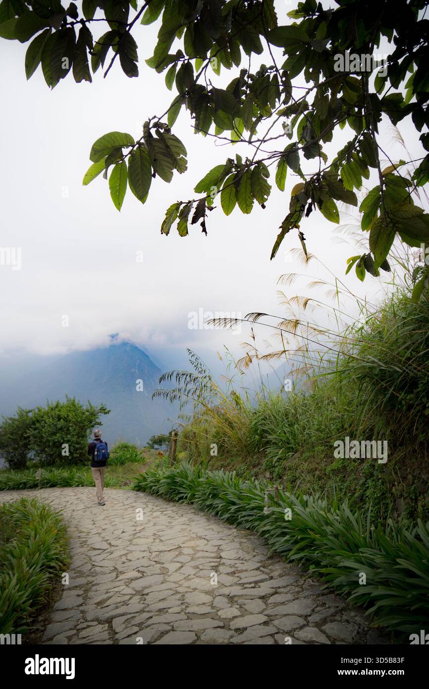 Guest walking on stone pathway Sa Pa, Vietnam Stock Photo - Alamy