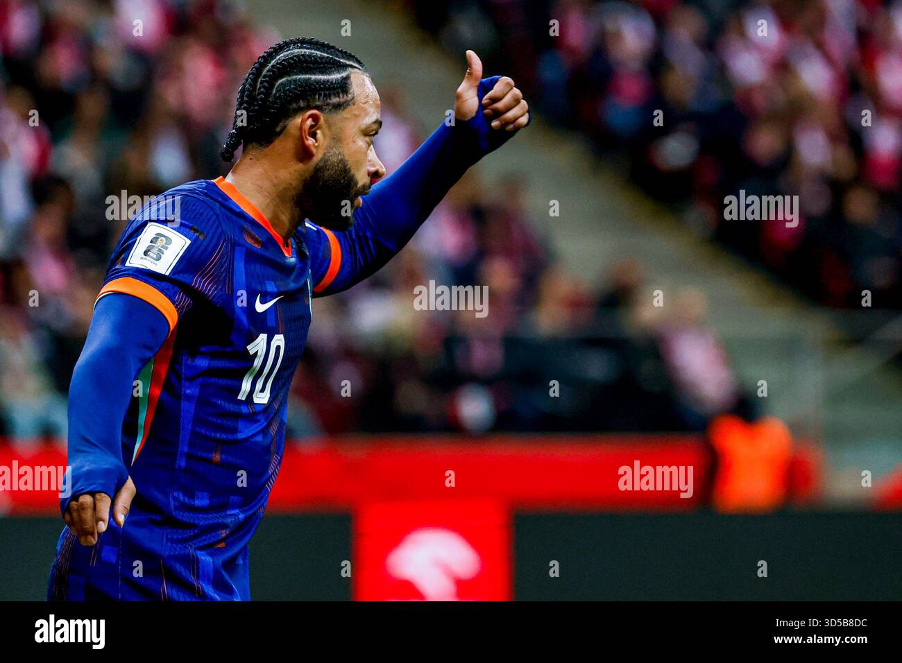 Memphis Depay of the Netherlands looks on during the FIFA World Cup ...