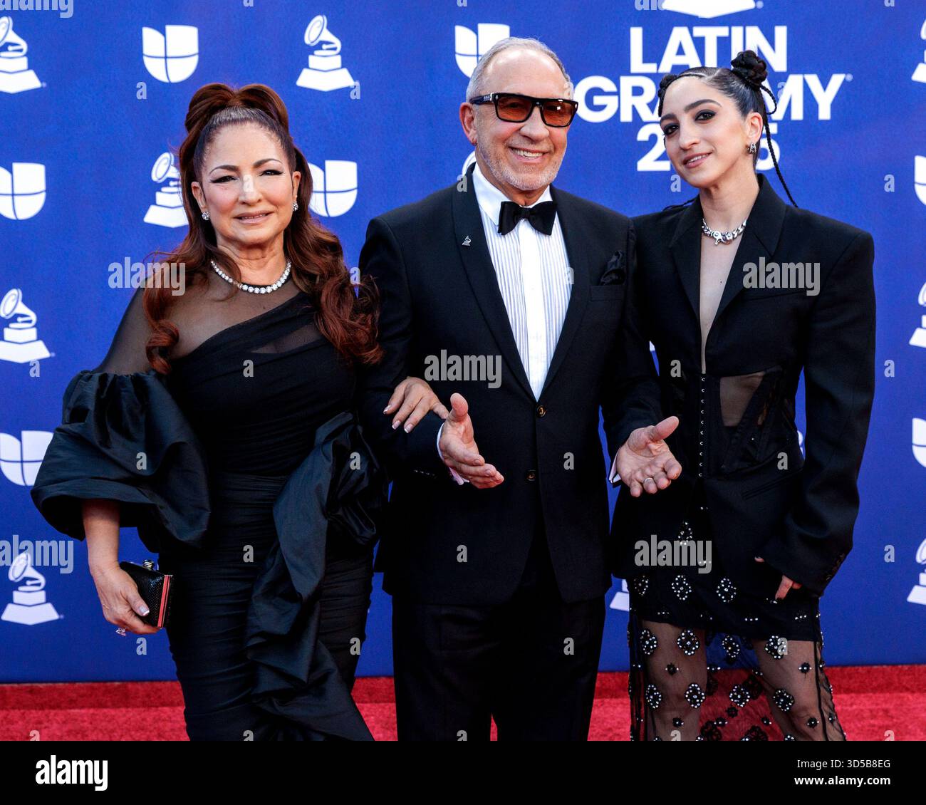 (L-R) Gloria Estefan, Emilo Estefan and Emily Estefan attend the Latin ...