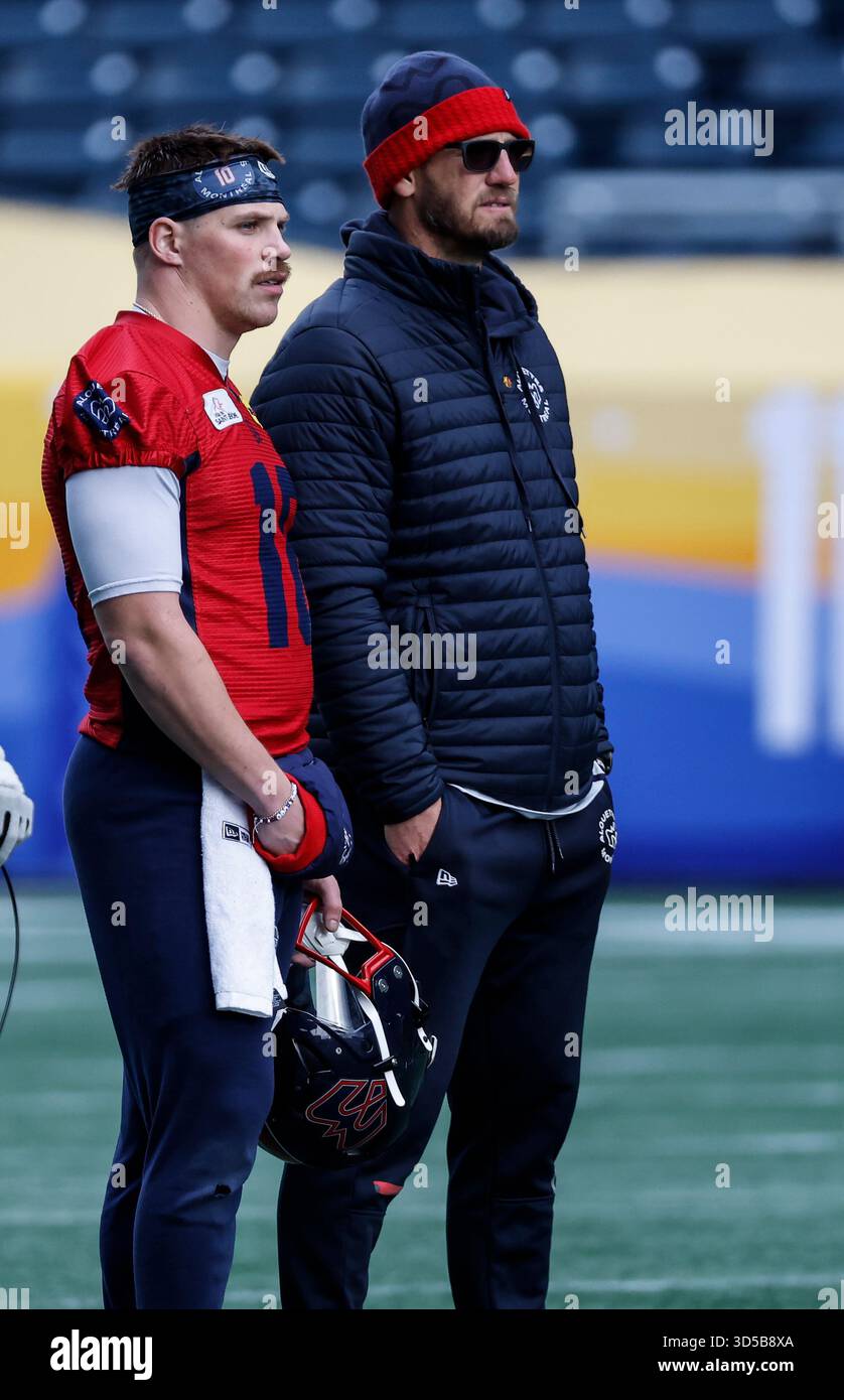Montreal Alouettes head coach Jason Maas and quarterback Davis ...