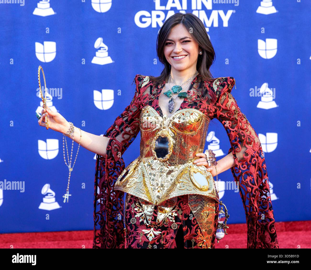 Ali Stone attends the Latin Grammy Awards at the MGM Grand Garden Arena ...