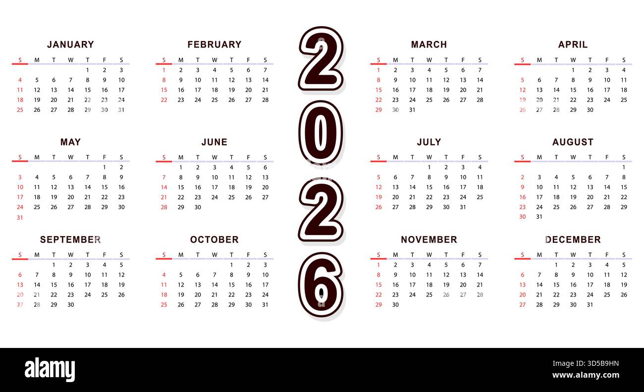 Calendar year 2026 clean hi-res stock photography and images - Alamy