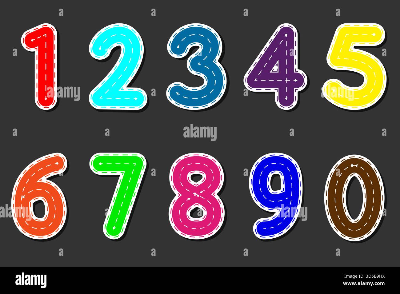 Learning Numbers. Educational Worksheet for Kids Stock Vector Image ...