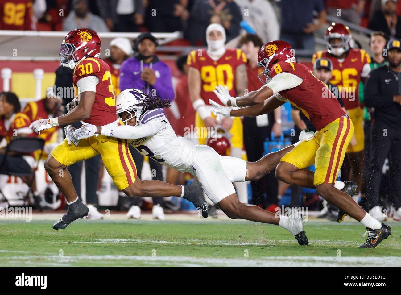 LOS ANGELES, CA - NOVEMBER 07: USC Trojans running back King Miller (30 ...