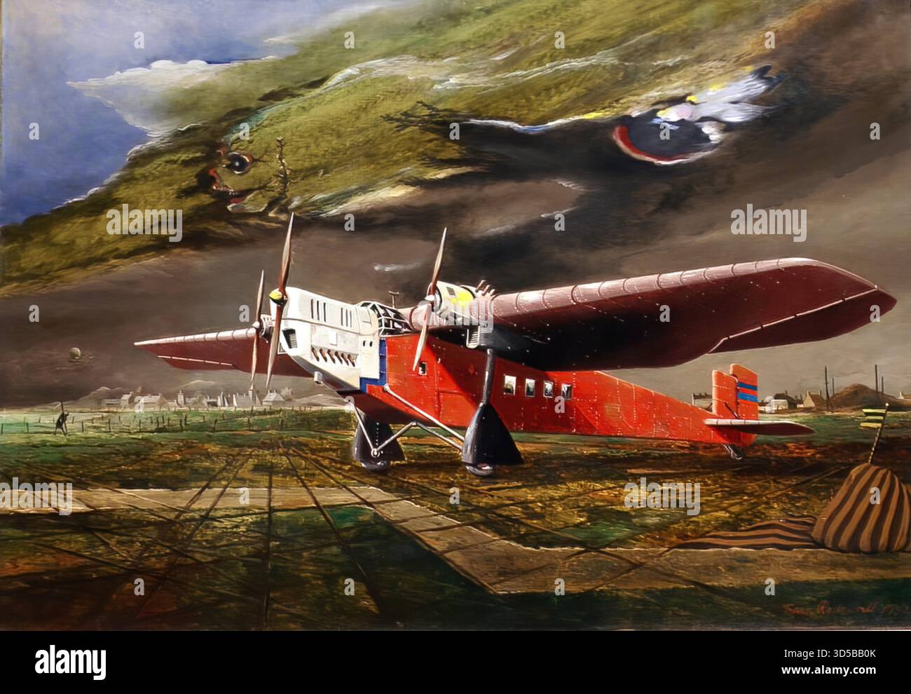 Red Airplane, 1928 by Franz Radziwill Stock Vector Image & Art - Alamy