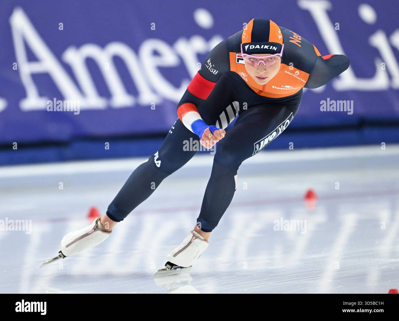 Joy Beune of the Netherlands competes during the women's 3000 meters ...