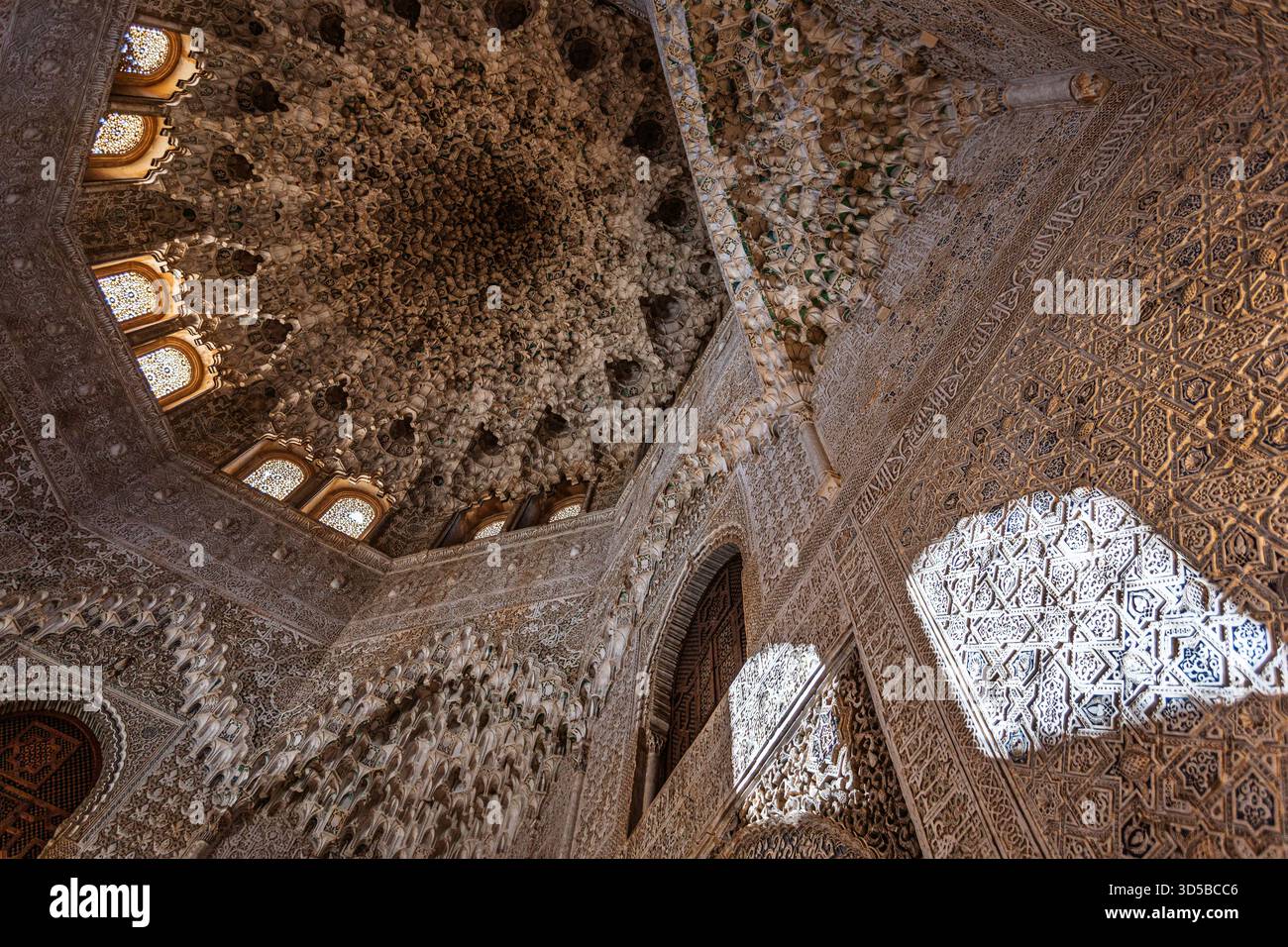 Explore the detailed muqarnas ceiling in the Hall of the Two Sisters ...
