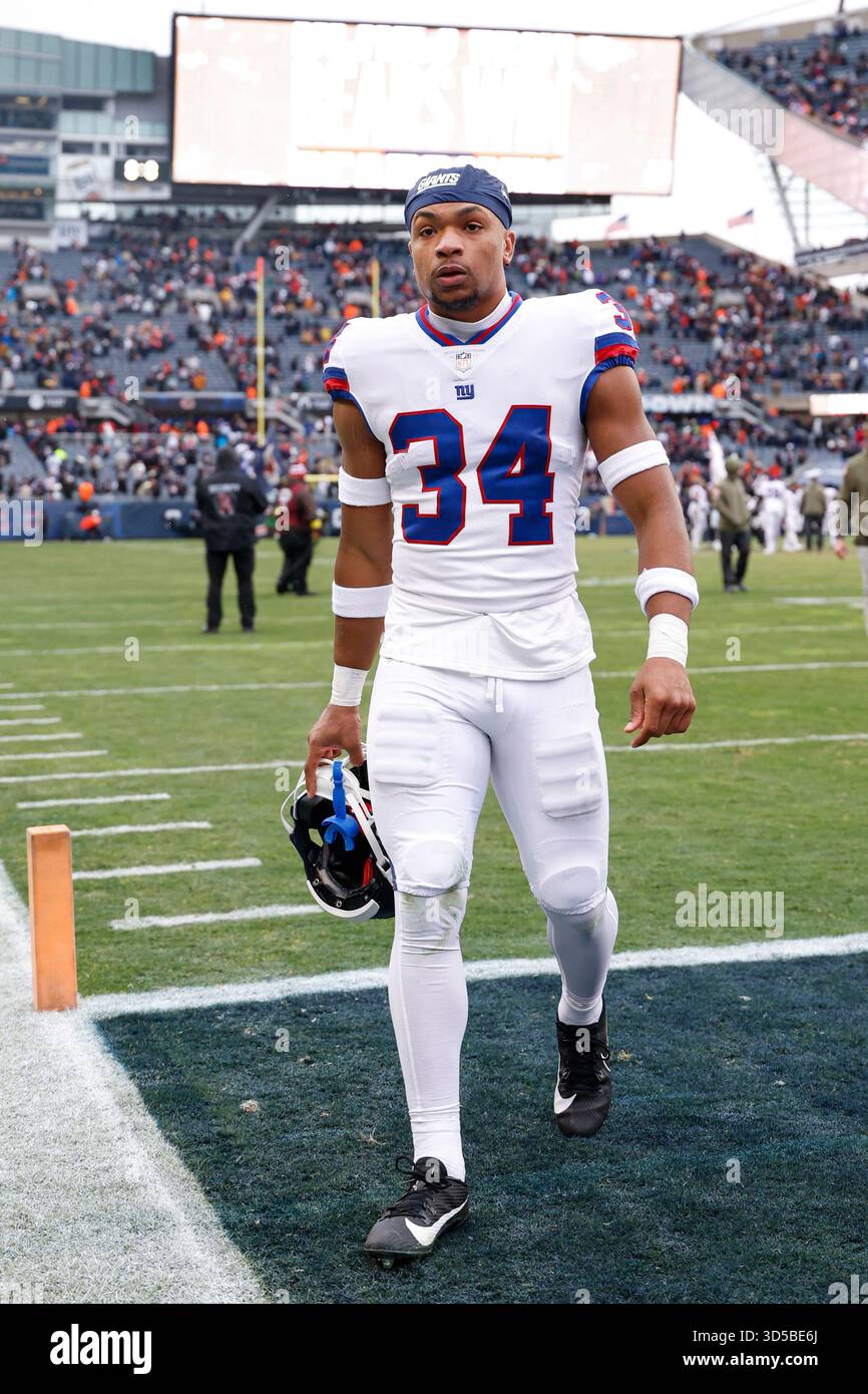 New York Giants safety Beau Brade (34) walks off the field after an NFL ...