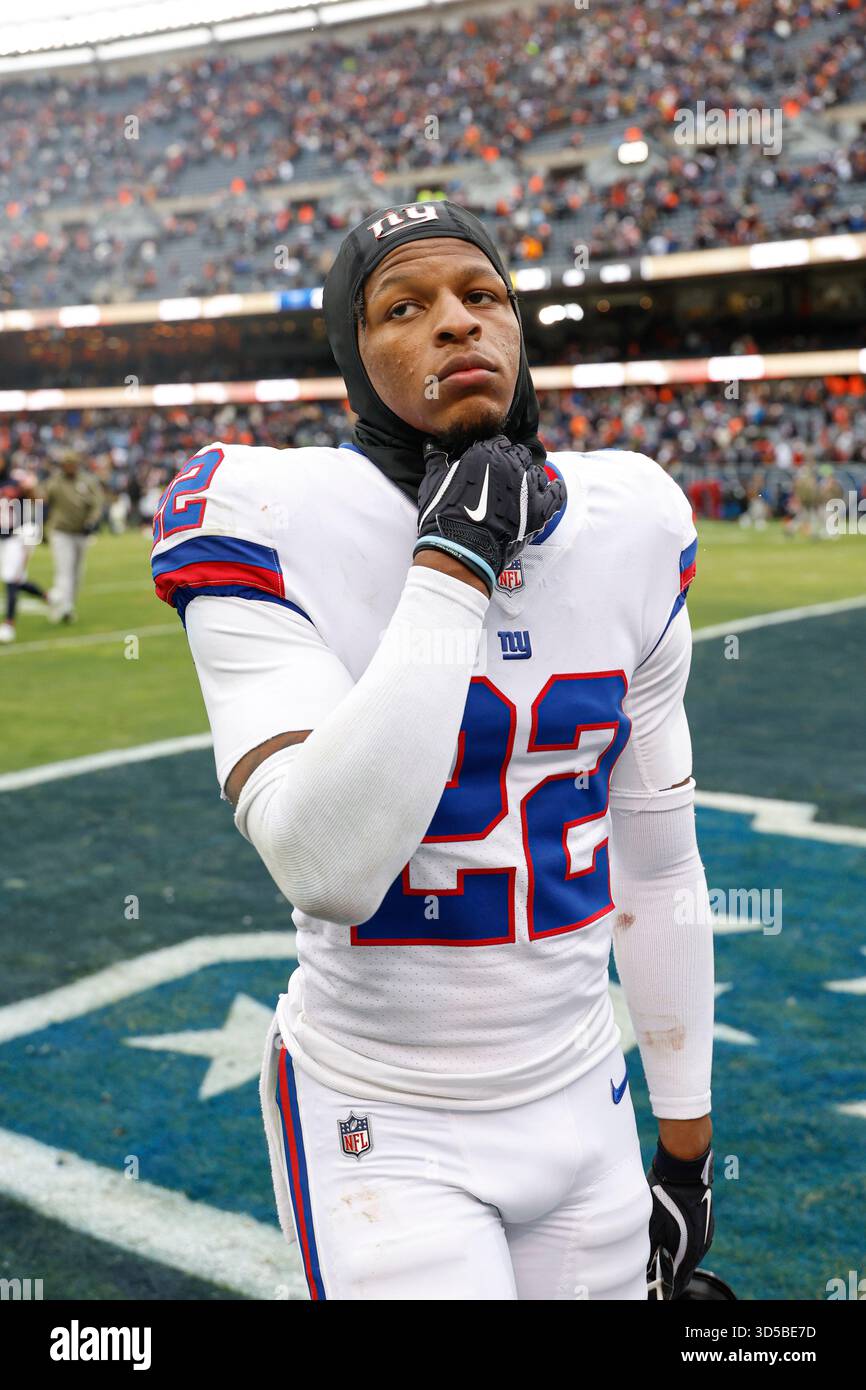 New York Giants cornerback Dru Phillips (22) walks off the field after ...