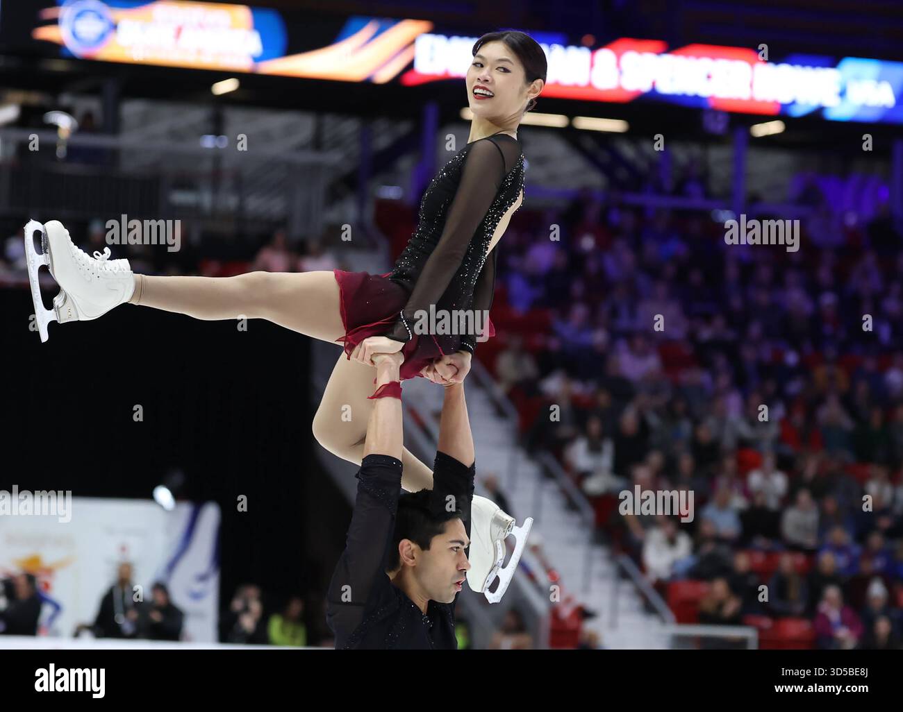 Emily CHAN and Spencer Akira HOWE of the United States perform in the ...