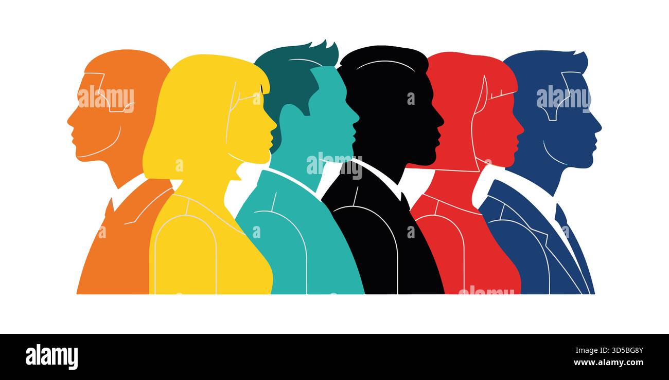Inclusive business leadership staff Stock Vector Images - Alamy