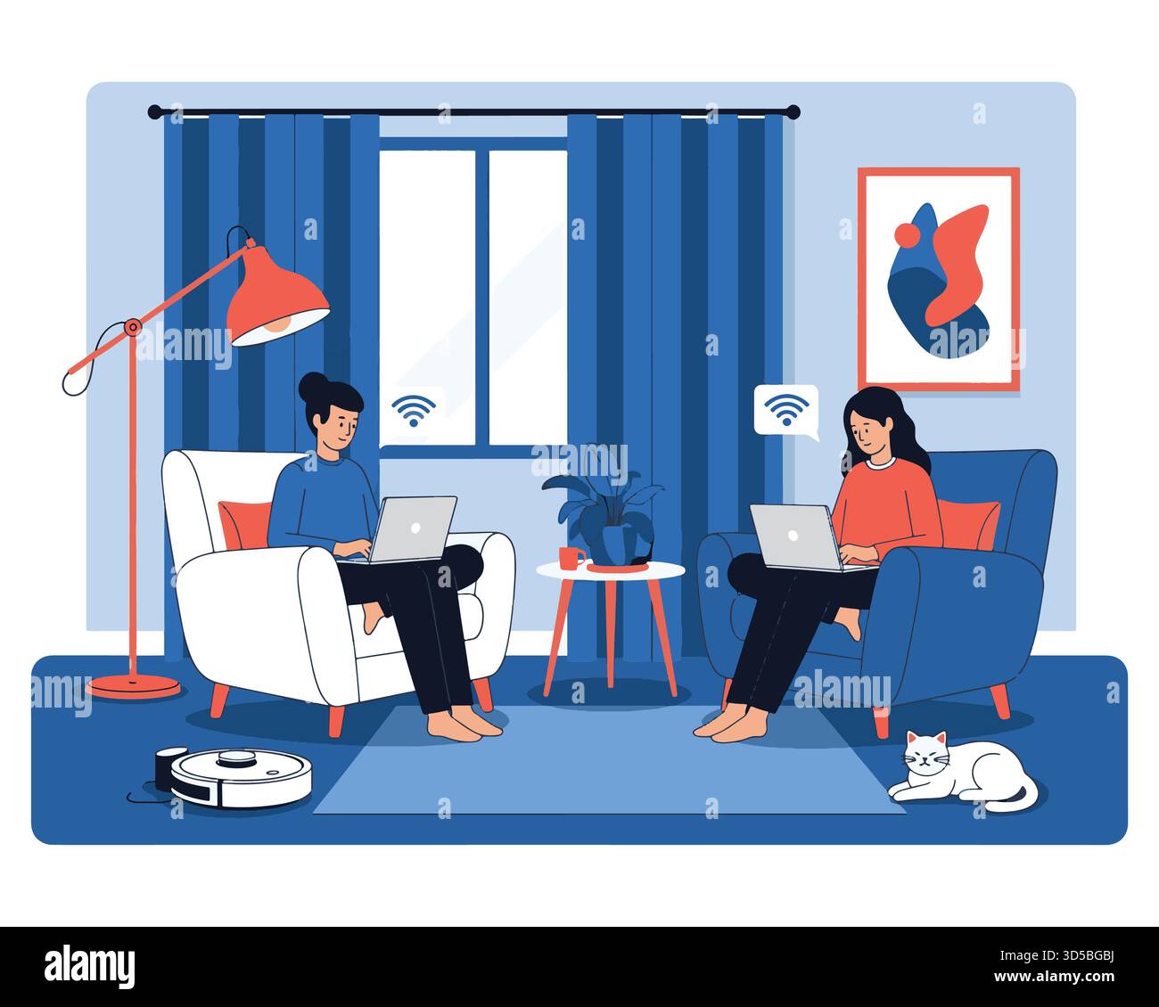 Work from home wifi Cut Out Stock Images & Pictures - Alamy
