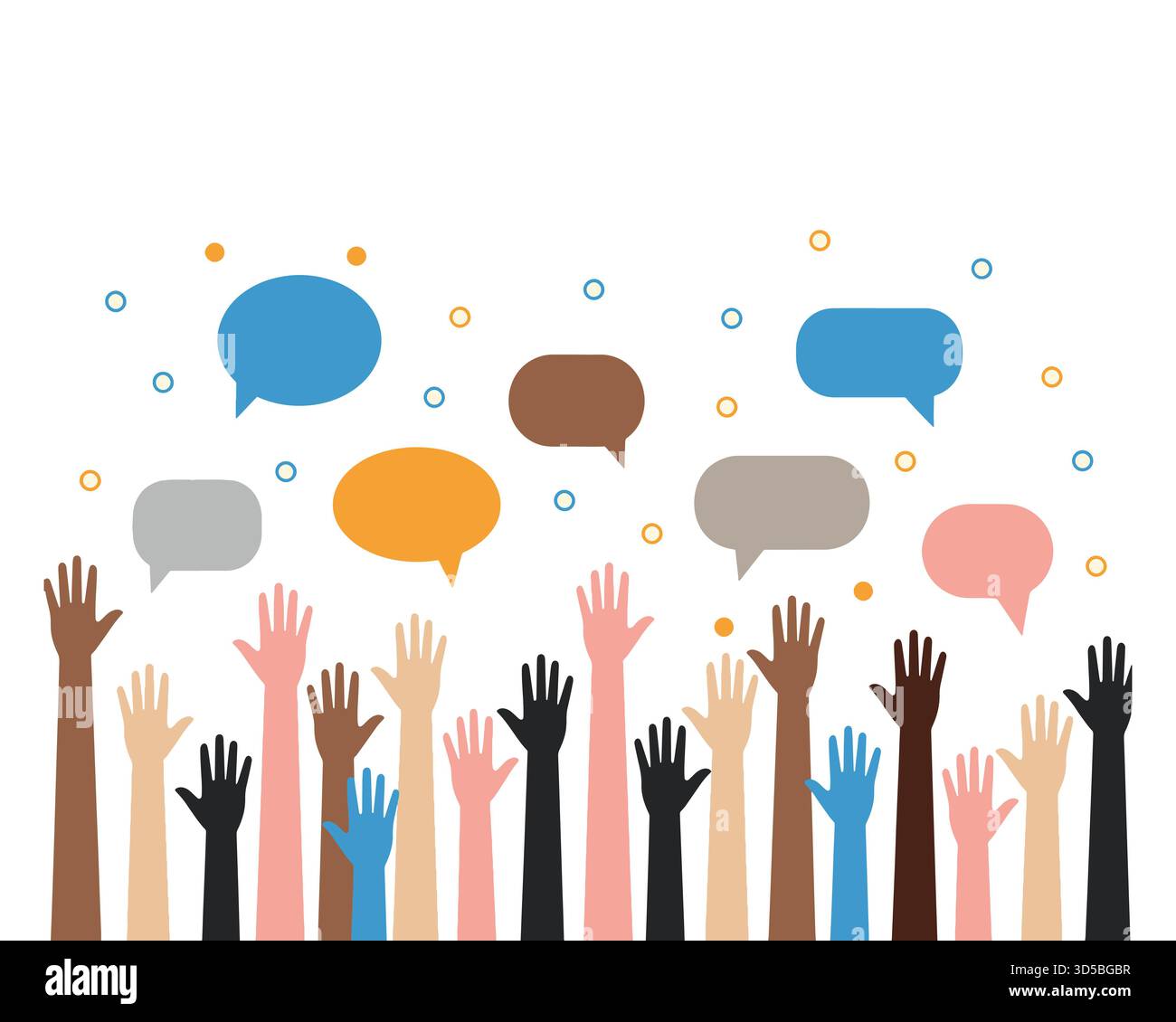 Diverse raise Stock Vector Images - Alamy