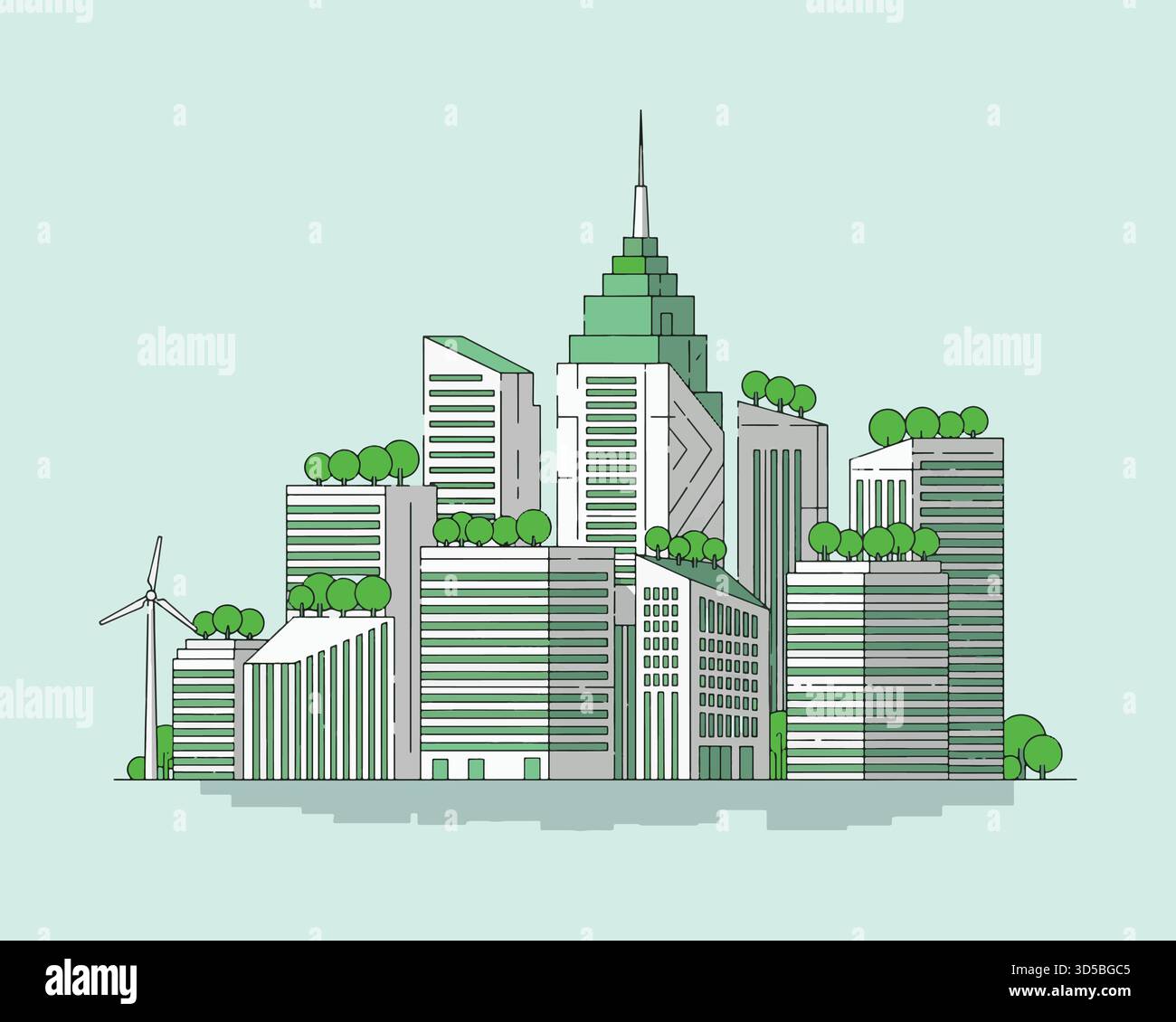 Skyline and innovation Stock Vector Images - Alamy