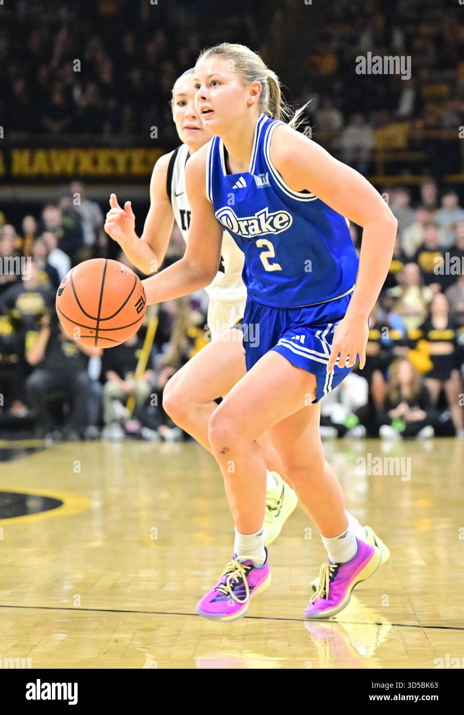 IOWA CITY, IA - NOVEMBER 13: Drake guard Grace Knutson (2) drives to ...