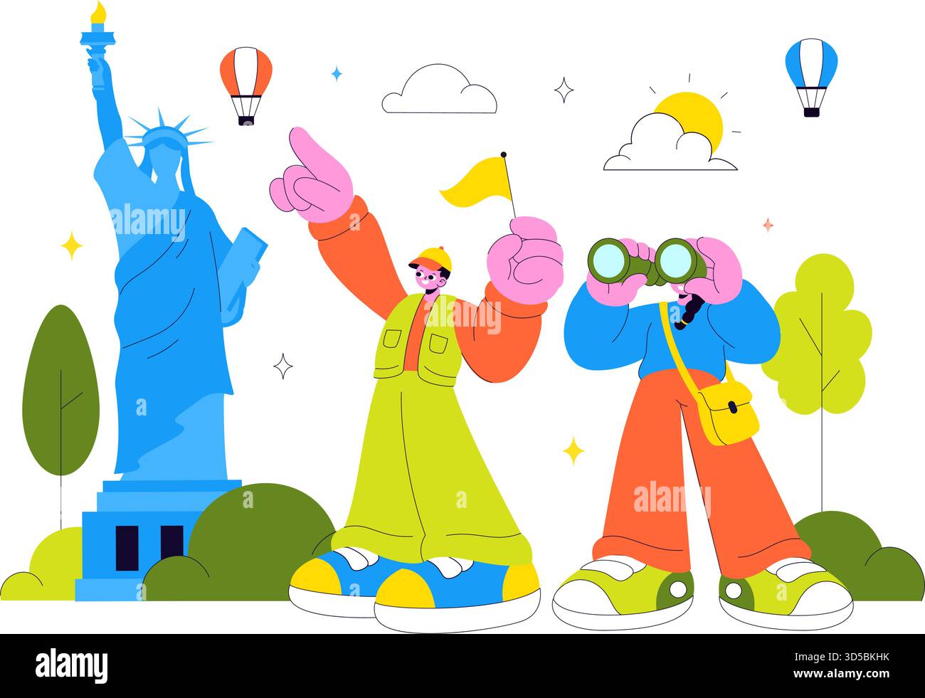 Travel Guide and Tour Vector Illustration Showing Interesting Places to ...