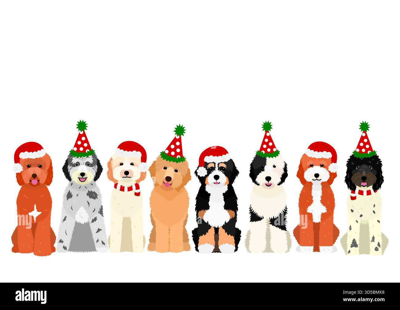 Set cute dogs christmas Cut Out Stock Images & Pictures - Alamy