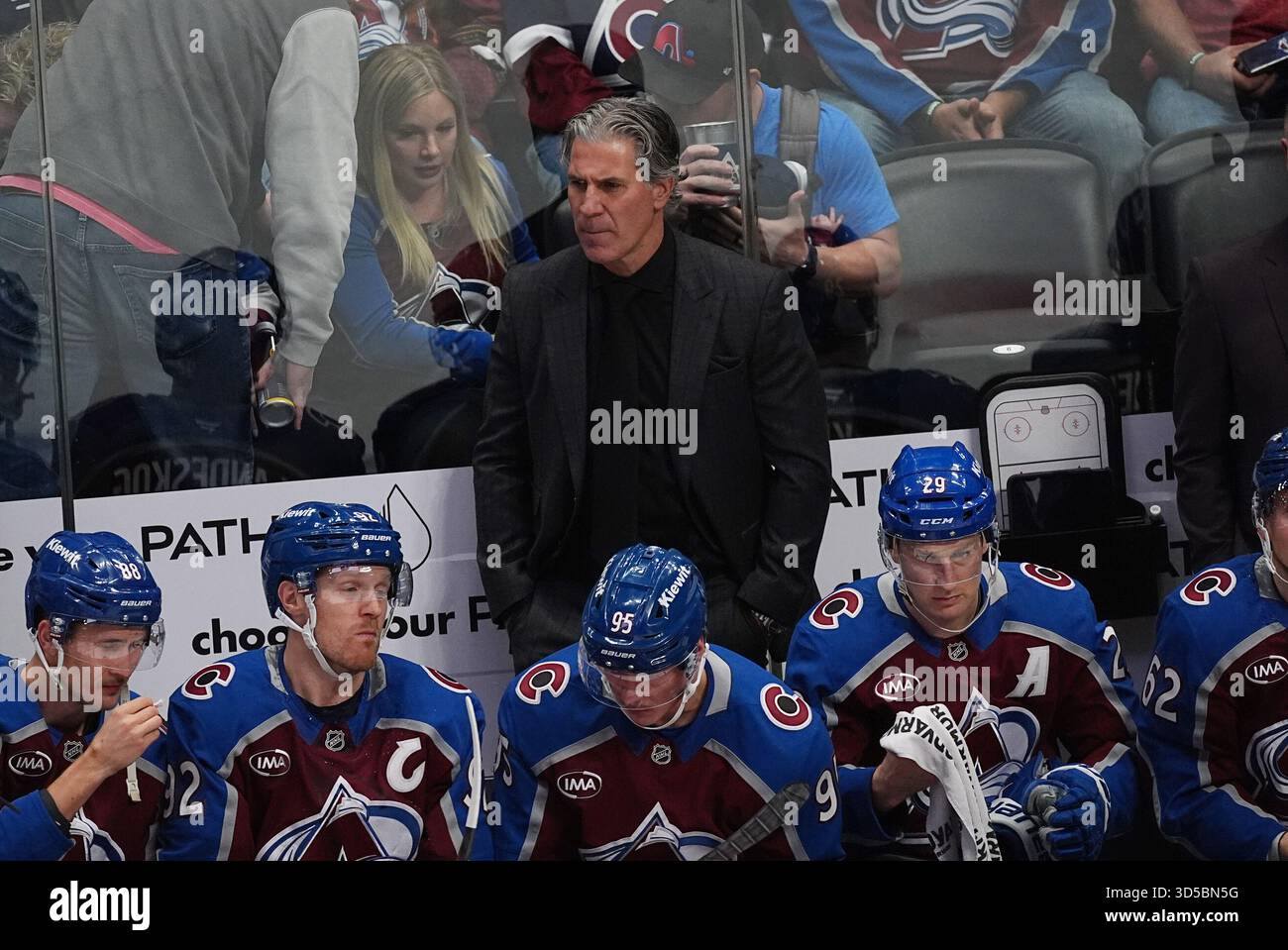 Colorado Avalanche head coach Jared Bednar in the first period of an ...