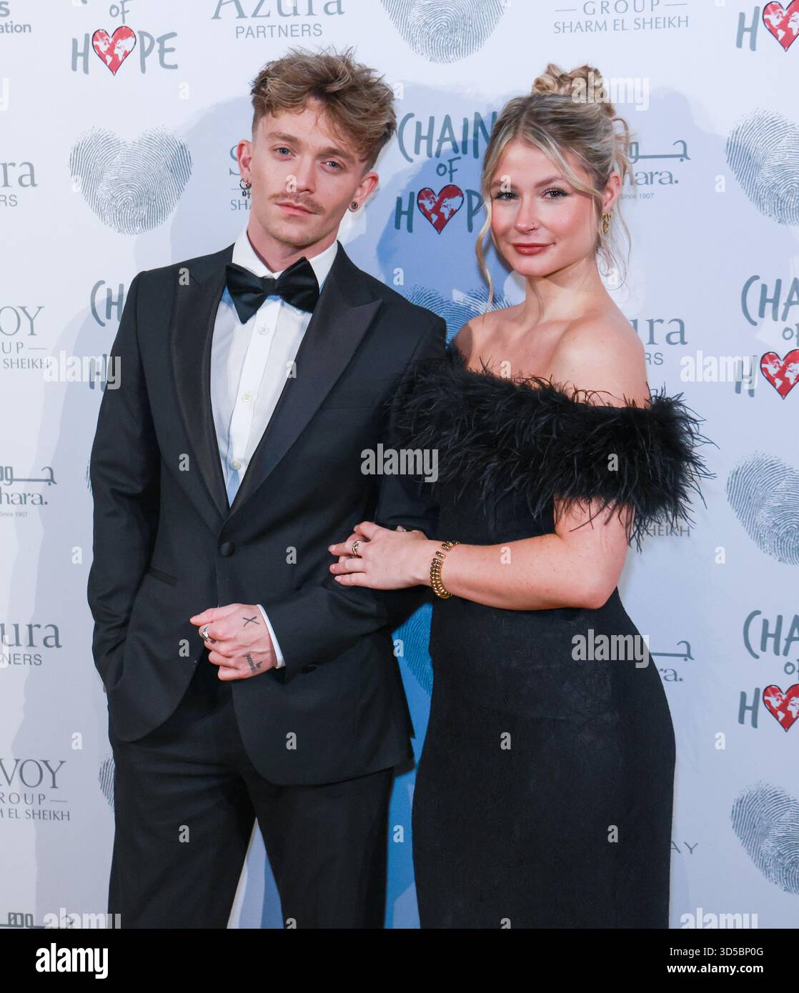 Connor Ball and Mollie Pearce seen attending the Chain of Hope Gala ...