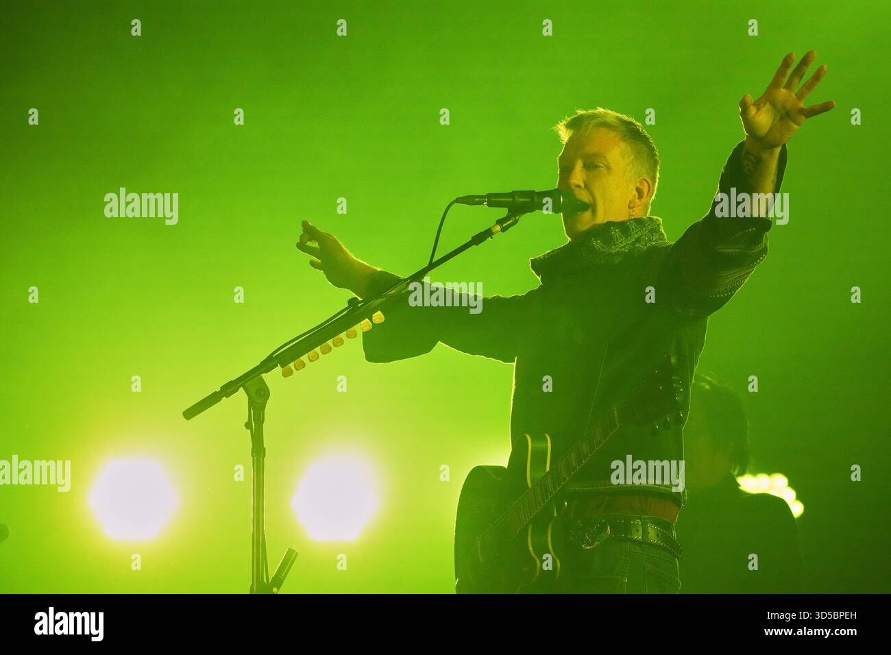 Josh Homme, leader of the U.S. rock band Queens of the Stone Age ...