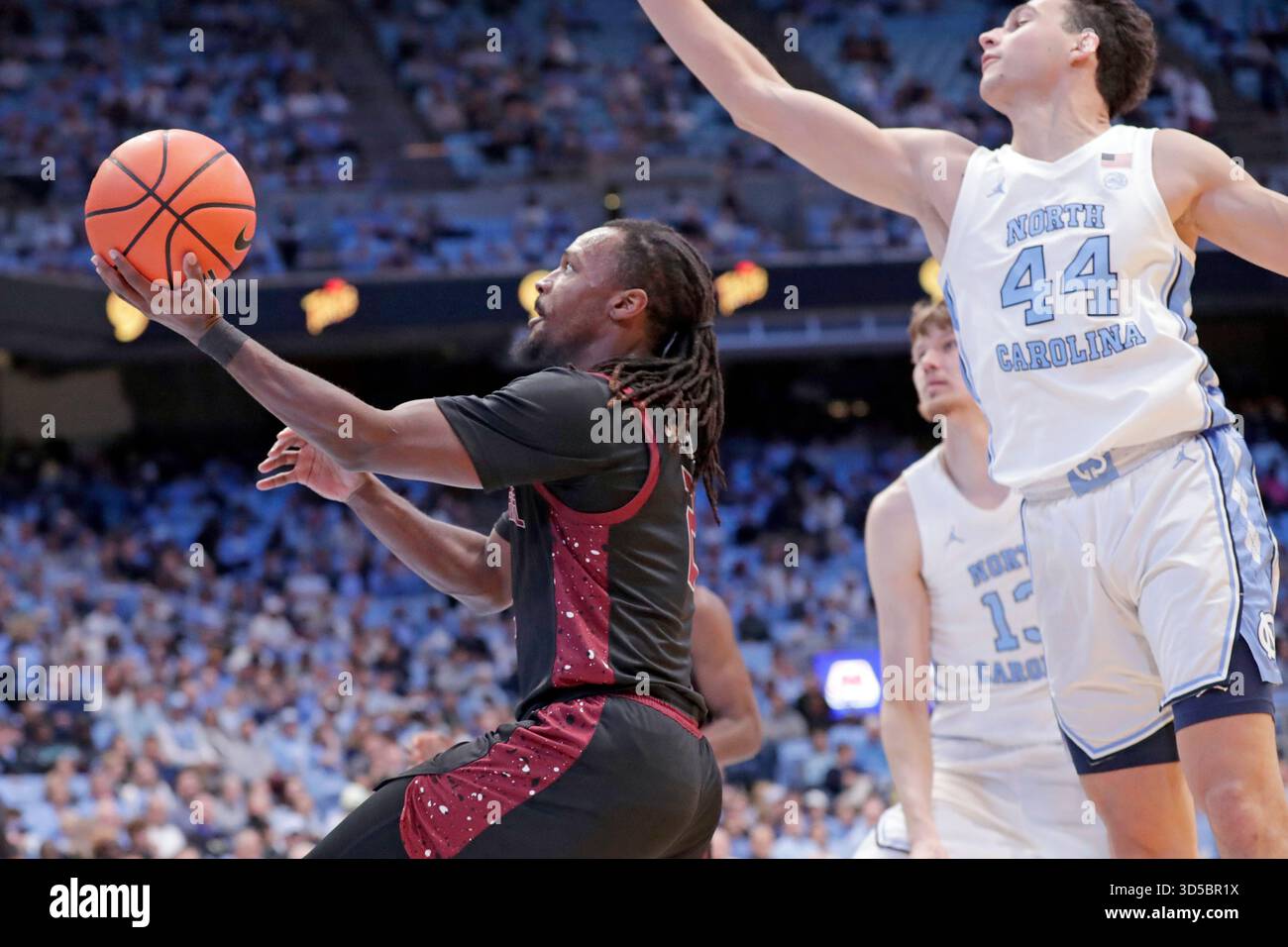 North Carolina Central guard Dionte Johnson, left, drives against North ...