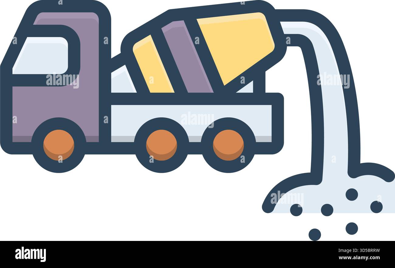 Pouring cement mixer Stock Vector Images - Alamy