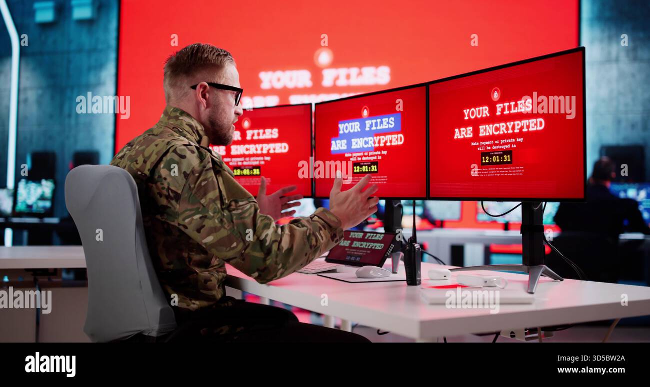 Virtual Military Analyst Monitors Security Breach At Control Center ...