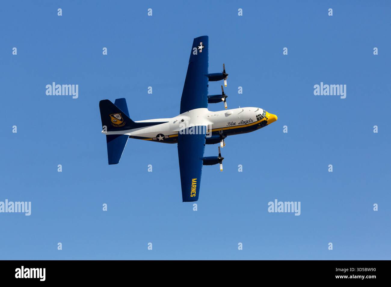 USMC Fat Albert in tight turn Stock Photo - Alamy